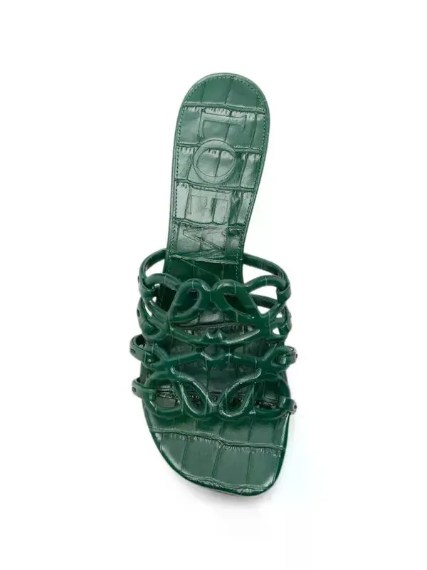 Loewe Petal Anagram Croc-effect Sandals