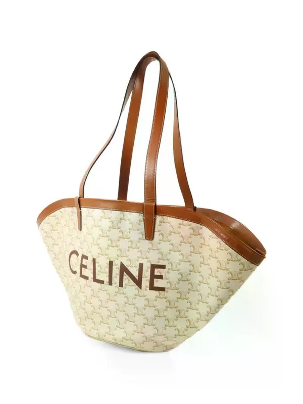 Celine Triomphe Canvas Cuff Tote Bag