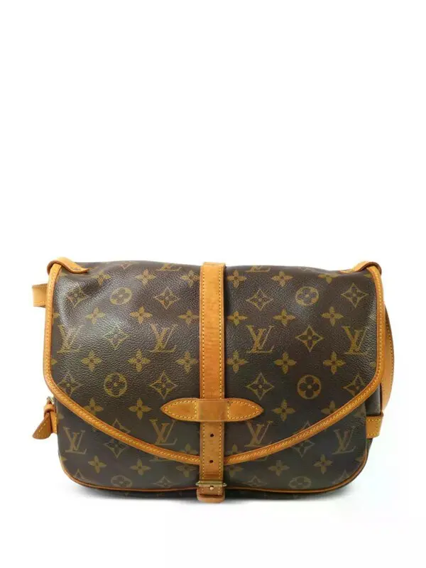 LOUIS VUITTON Monogram Saumur Shoulder Bag - Brown