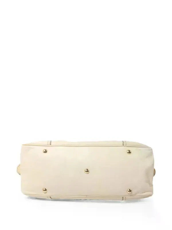 Gucci White Leather Bow Detail Shoulder Bag
