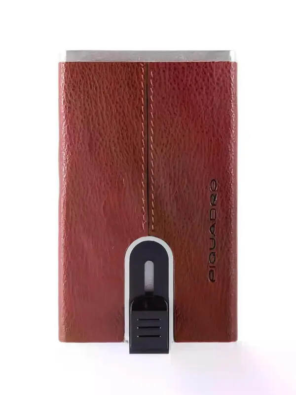 PIQUADRO Logo-engraved Leather Cardholder
