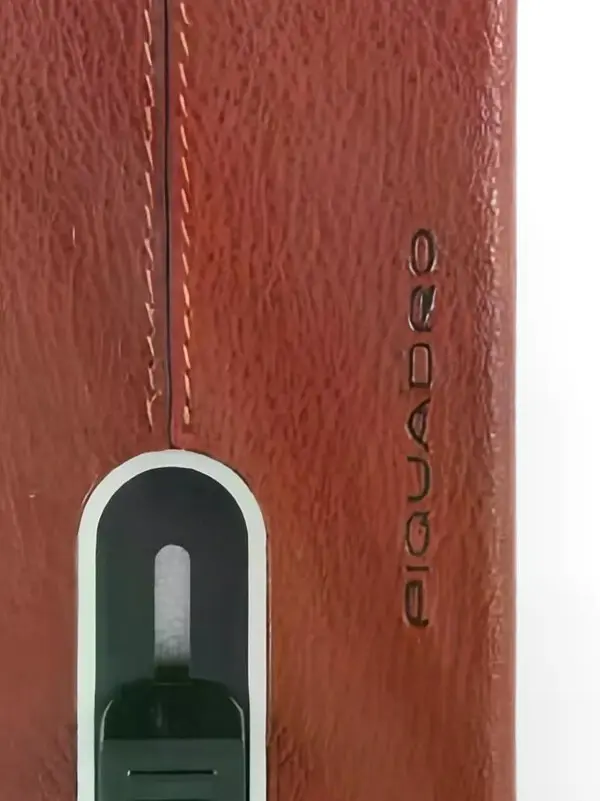 PIQUADRO Logo-engraved Leather Cardholder