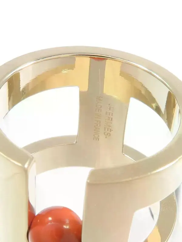Hermès H Perle Scarf Ring - Gold