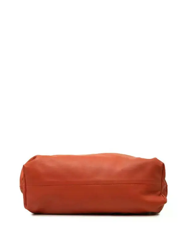 Bottega Veneta Lambskin Chain Pouch Shoulder Bag - Orange
