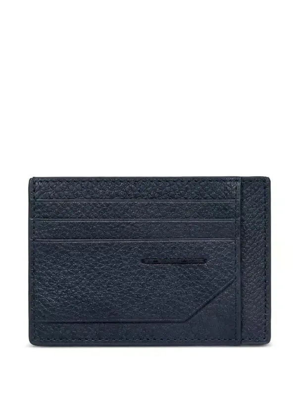 PIQUADRO Grained Leather Card Holder