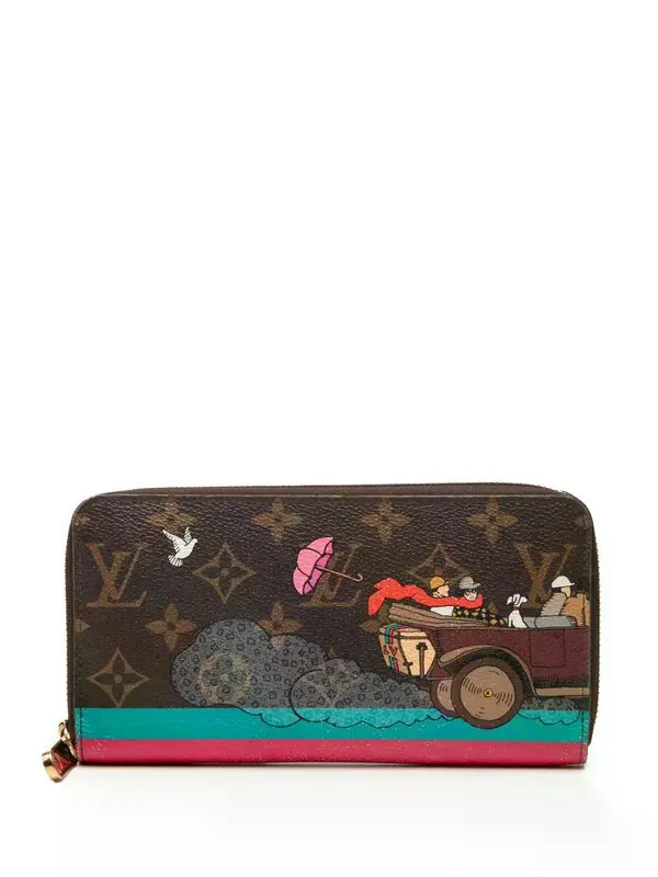 LOUIS VUITTON 2015 Monogram Evasion Illustre Zippy Wallet Long Wallets - Brown