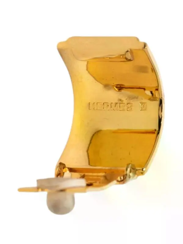Hermès Plated Enamel Earrings