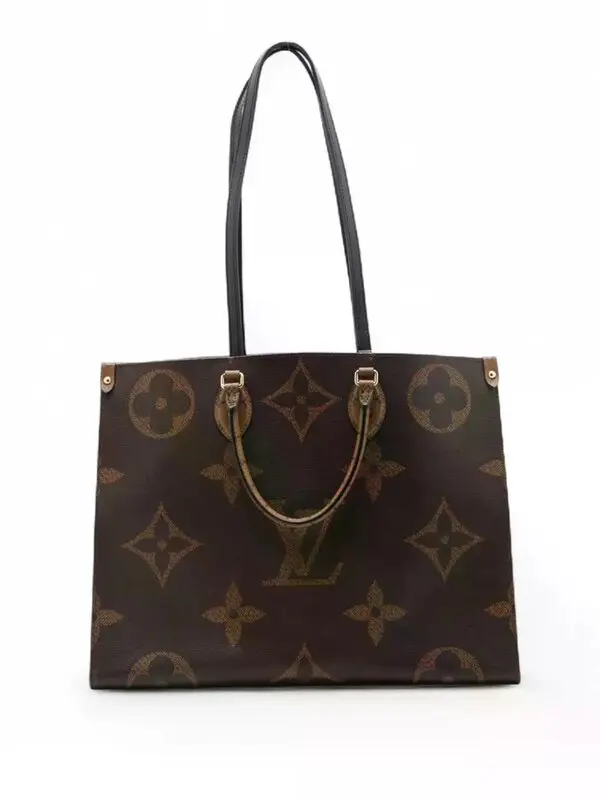 LOUIS VUITTON Monogram Reverse Giant Onthego Gm Satchel - Brown