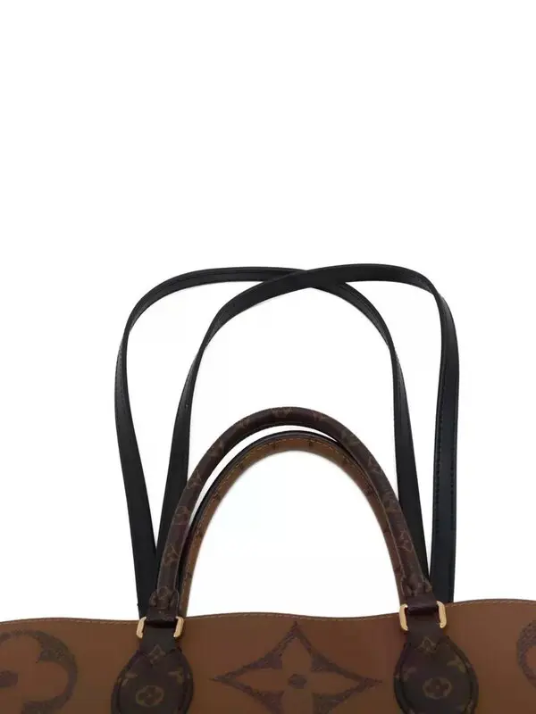 LOUIS VUITTON Monogram Reverse Giant Onthego Gm Satchel - Brown
