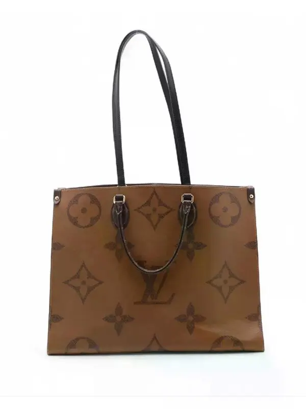 LOUIS VUITTON Monogram Reverse Giant Onthego Gm Satchel - Brown