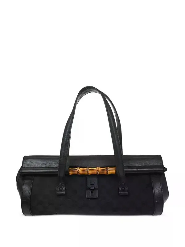 Gucci 1990-2000s Bamboo Gg Shoulder Bag