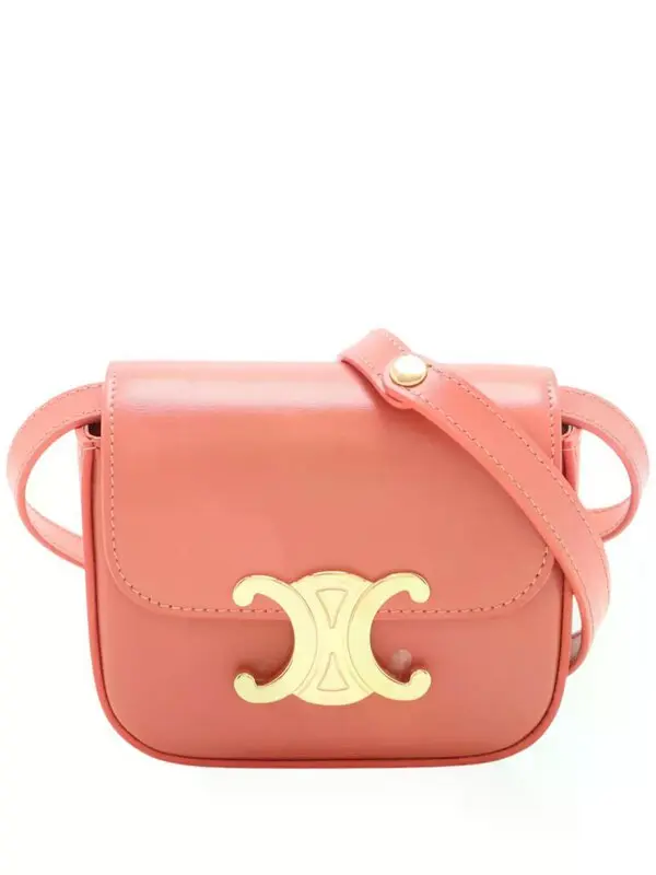Celine 2023-2026 Mini Calfskin Claude Crossbody Bag - Pink