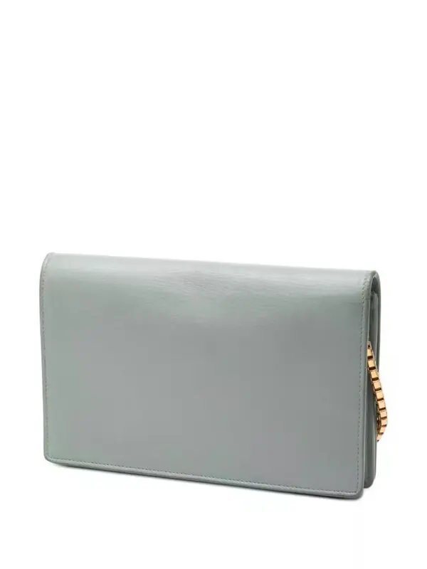 Balenciaga Goatskin Metallic Edge Wallet On Chain Crossbody Bag - Green