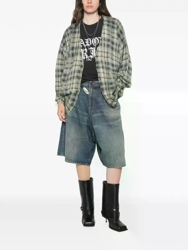 R13 Jesse Denim Shorts - Blue