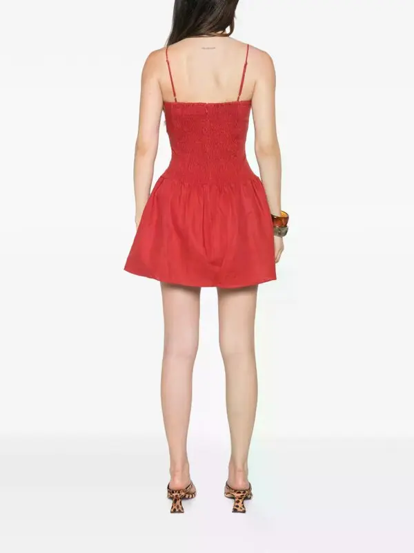 Faithfull The Brand Uma Smocked-waist Mini Dress