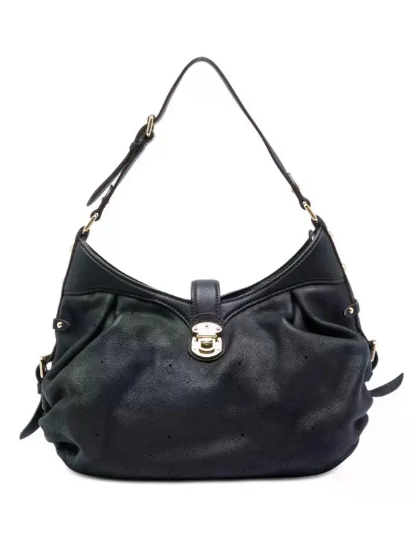 LOUIS VUITTON 2008 Monogram Mahina Xs Crossbody Bag - Black