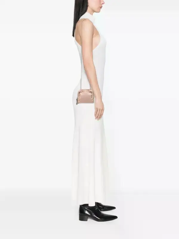 Valentino Garavani 2000-2017 Leather Rockstud Double Zip Crossbody Bag
