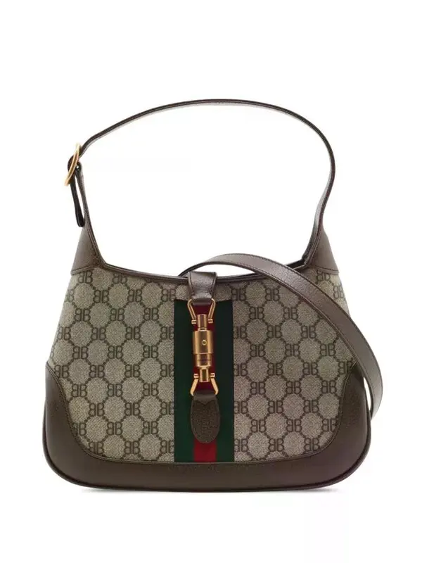 Gucci 2018-2026 Balenciaga The Hacker Project Mini Gg Supreme Web Jackie 1961 Crossbody Bag - Neutrals