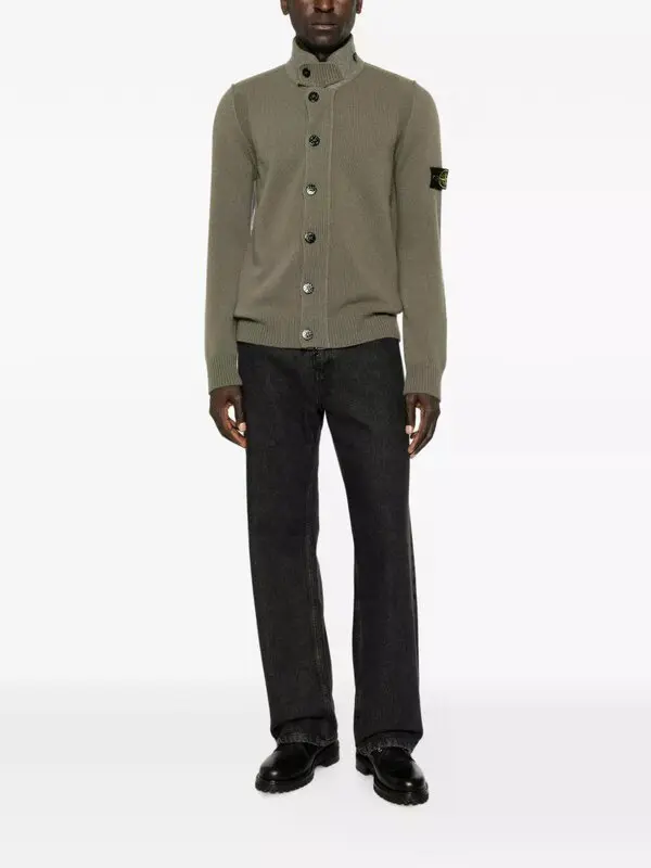 Stone Island Logo-patch Button-up Cardigan