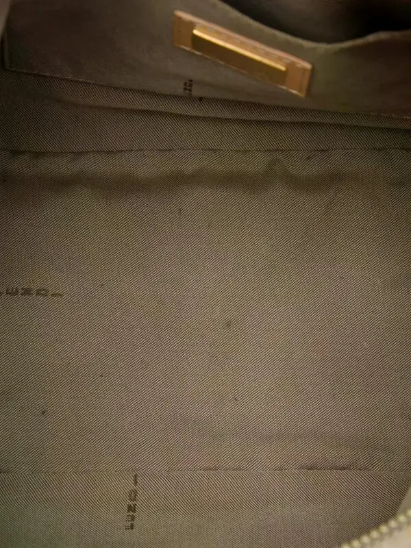 Fendi Zucchino Canvas Pochette Shoulder Bag - Neutrals