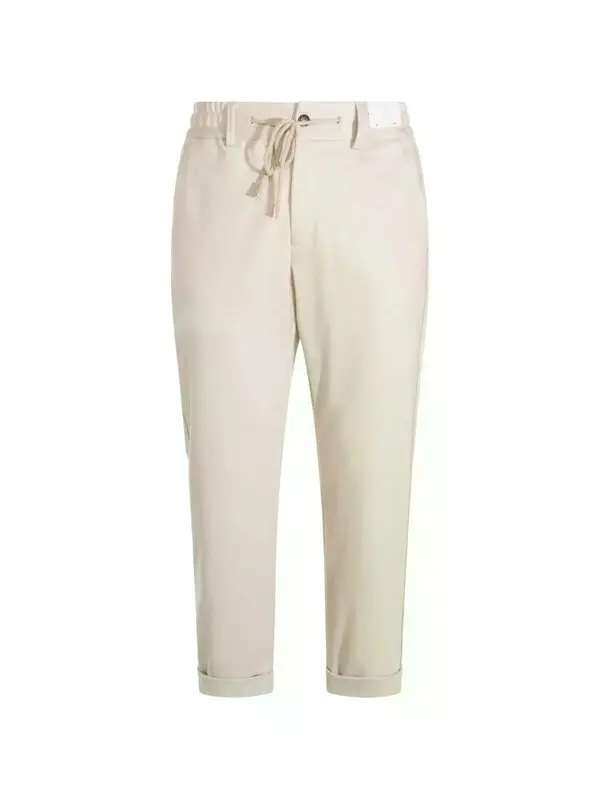 Eleventy Drawstring-waist Cuffed Trousers - Neutrals