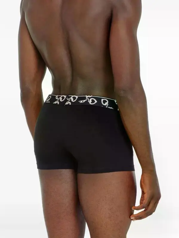 DIESEL® Three-pack Boxer Briefs With Handcuff Motif - Black