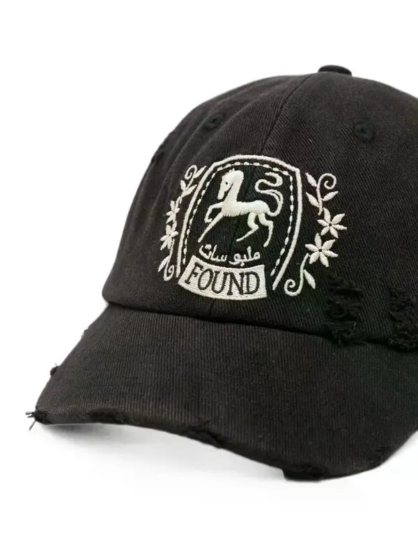 FOUND Distressed-effect Embroidered Baseball Cap