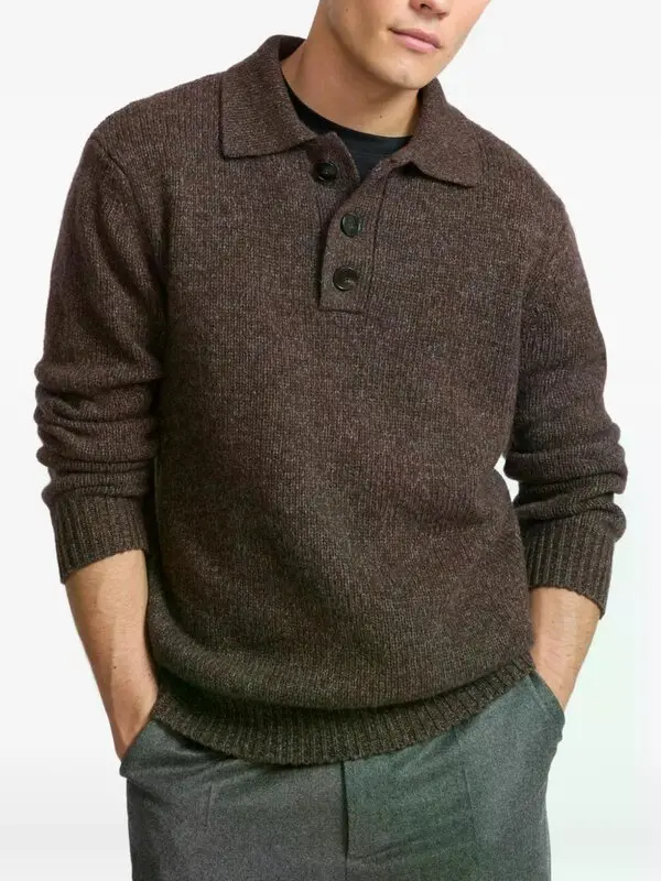 YVES SALOMON Long-sleeve Polo Shirt