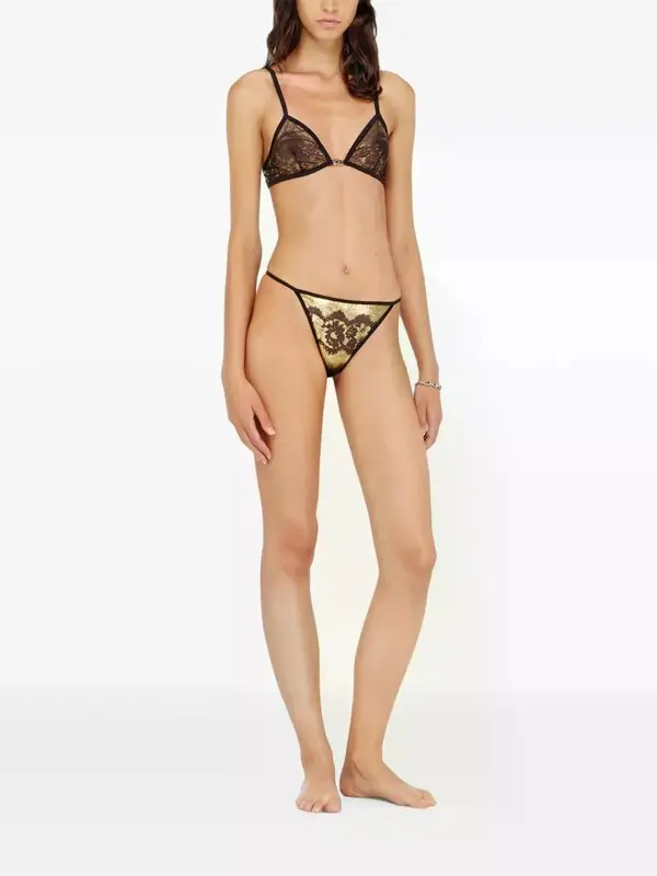 DIESEL® Stretch-tulle Bra With Metallic Effect