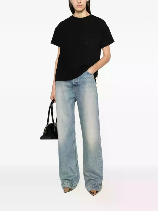Elisabetta Franchi Logo-patch Zip-detail T-shirt