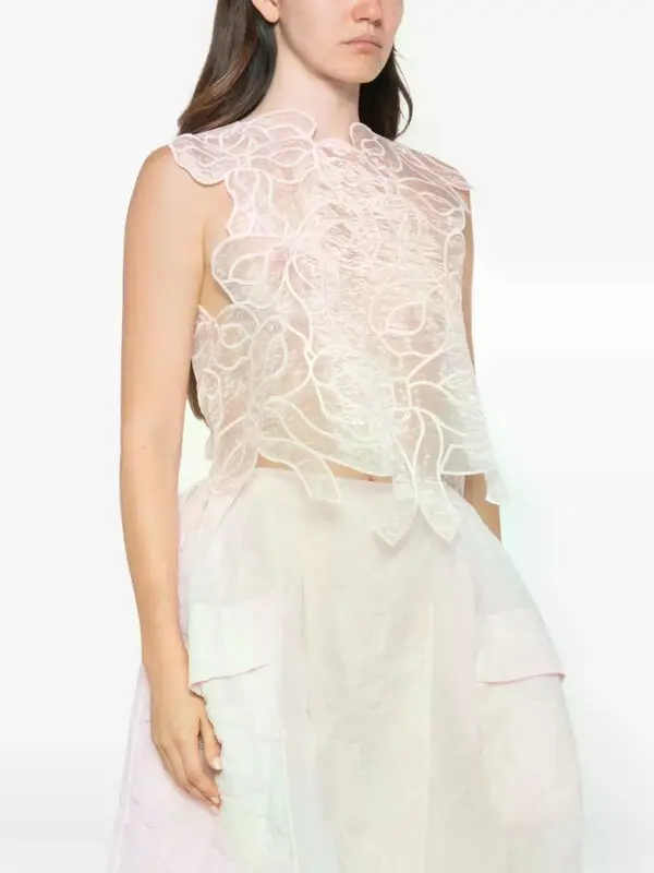 Cecilie Bahnsen Aya Bow-embroidered Top
