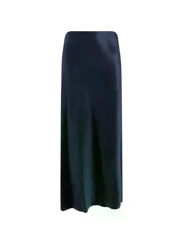 Vince Satin Side-slit Slip Maxi Skirt - Blue