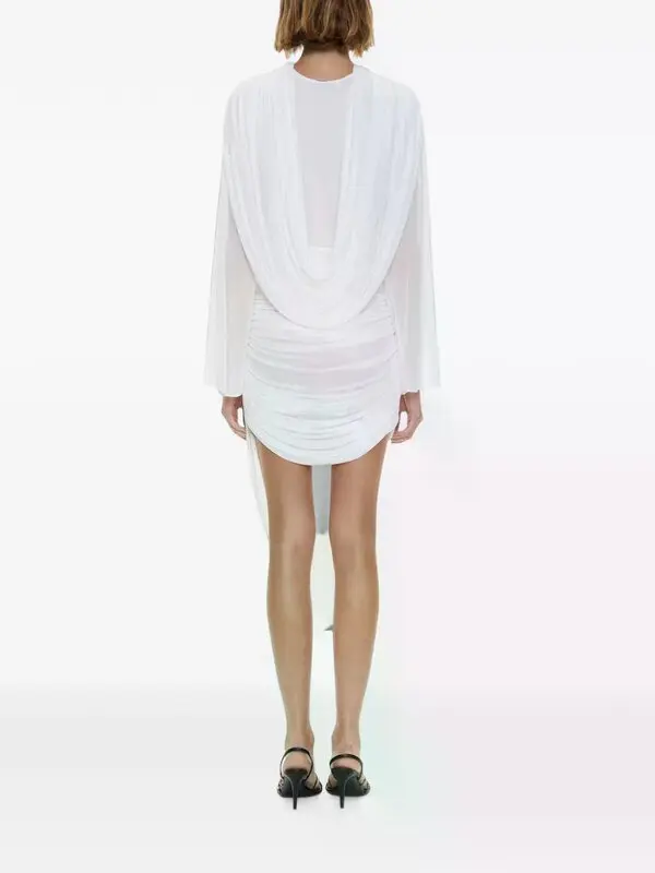 Christopher Esber Ripple Draped Long-sleeve Mini Dress