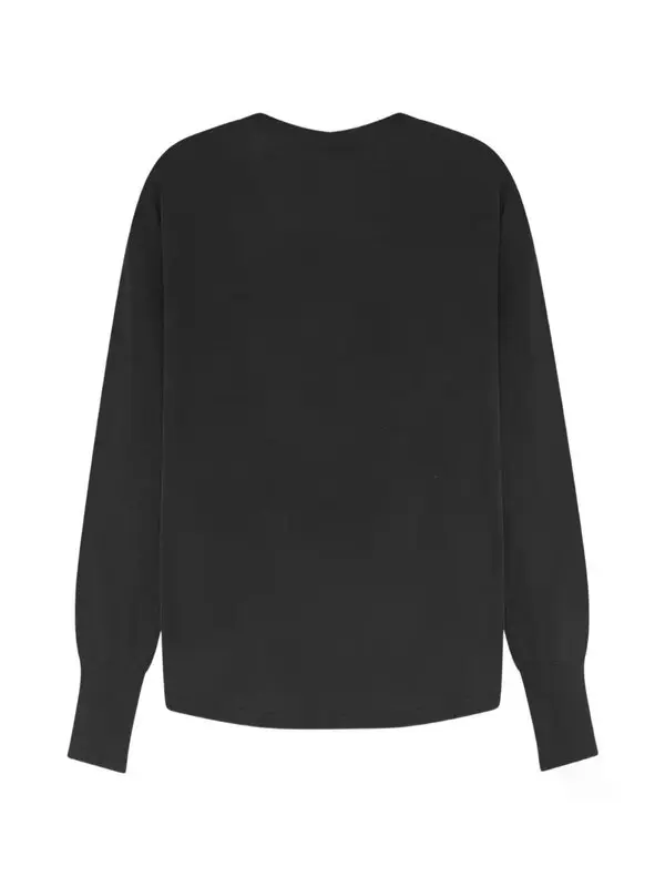 Aspesi V-neck Long-sleeve T-shirt - Black