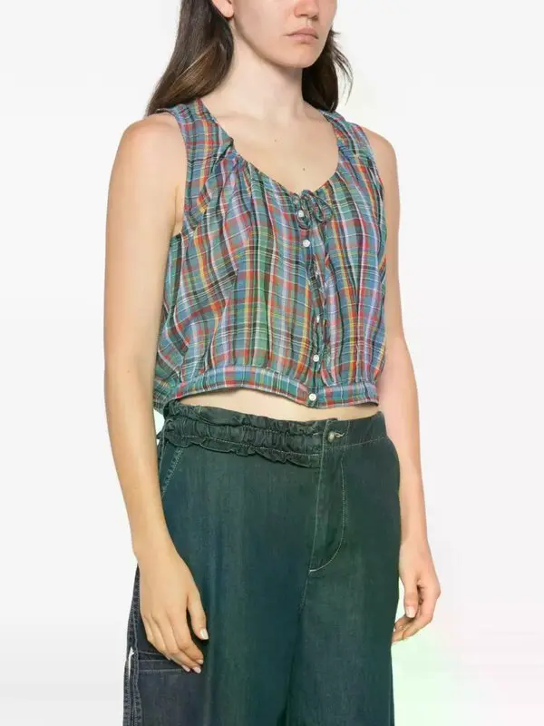 DÔEN Theo Plaid Blouse