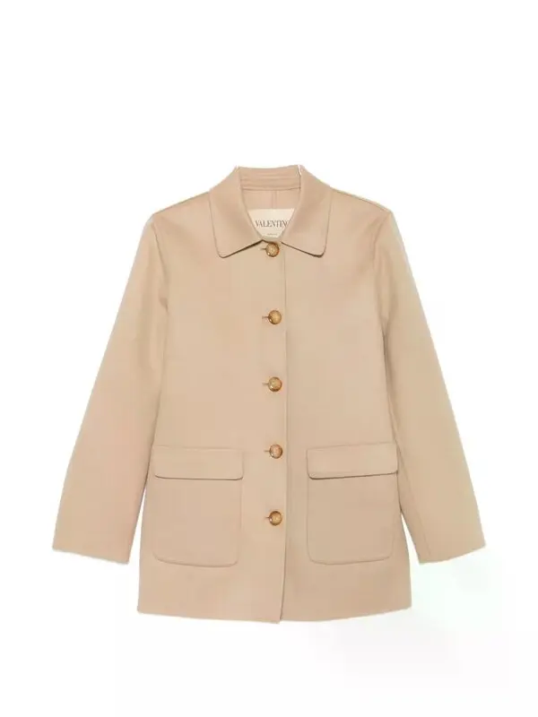 Valentino Garavani Logo-embellished Patch-pocket Coat