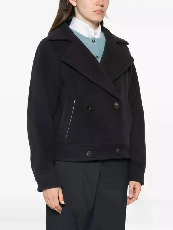 Peserico Double-breasted Wool Coat