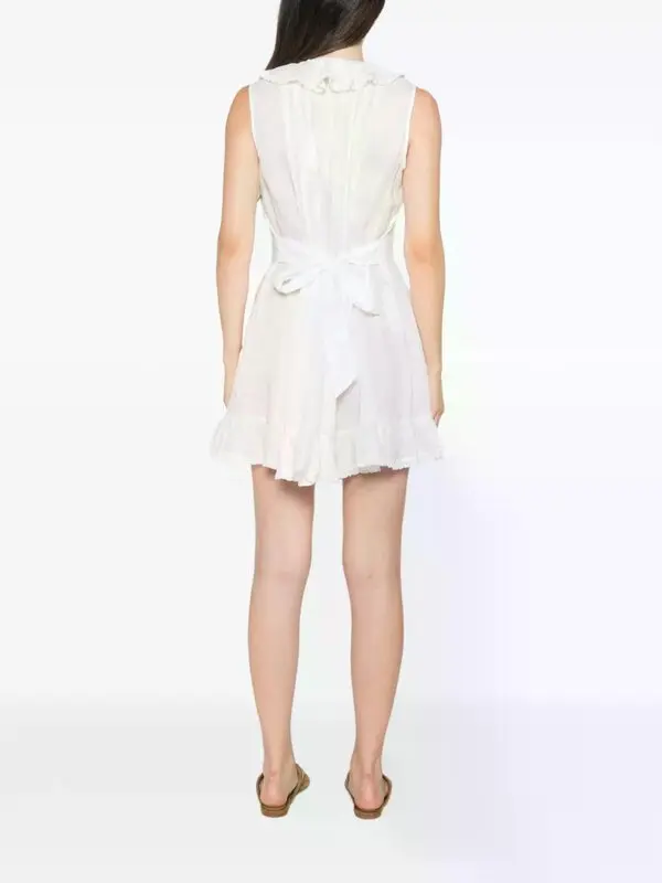 DÔEN Henrietta Ruffled Midi Dress - White