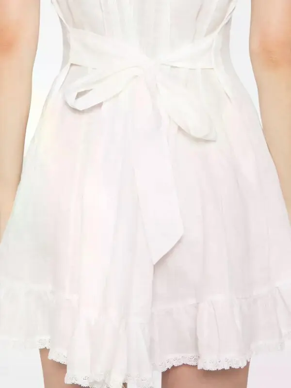 DÔEN Henrietta Ruffled Midi Dress - White