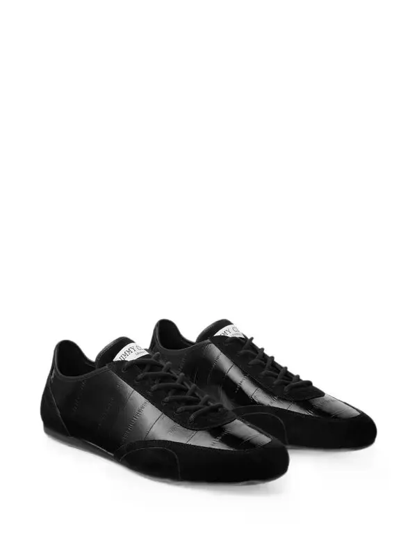 JIMMY CHOO Sunny Panelled Leather Sneakers - Black