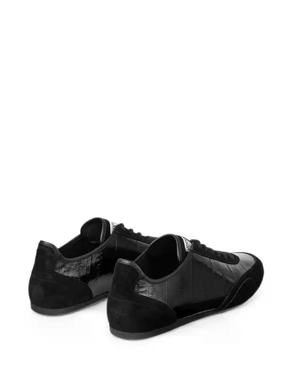 JIMMY CHOO Sunny Panelled Leather Sneakers - Black