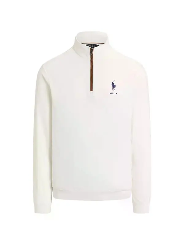 Rlx Ralph Lauren Quarter-zip Logo-embroidered Sweatshirt