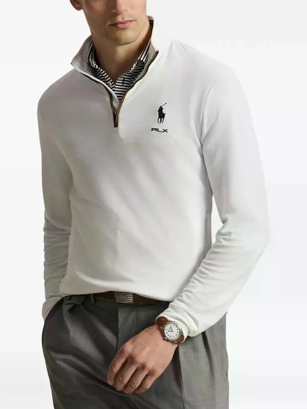 Rlx Ralph Lauren Quarter-zip Logo-embroidered Sweatshirt