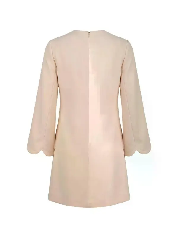 Valentino Garavani Scalloped-edge Flared-sleeve Mini Dress