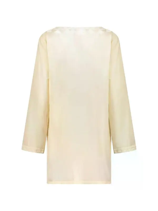 MC2 SAINT BARTH Embroidered Trim V-neck Dress