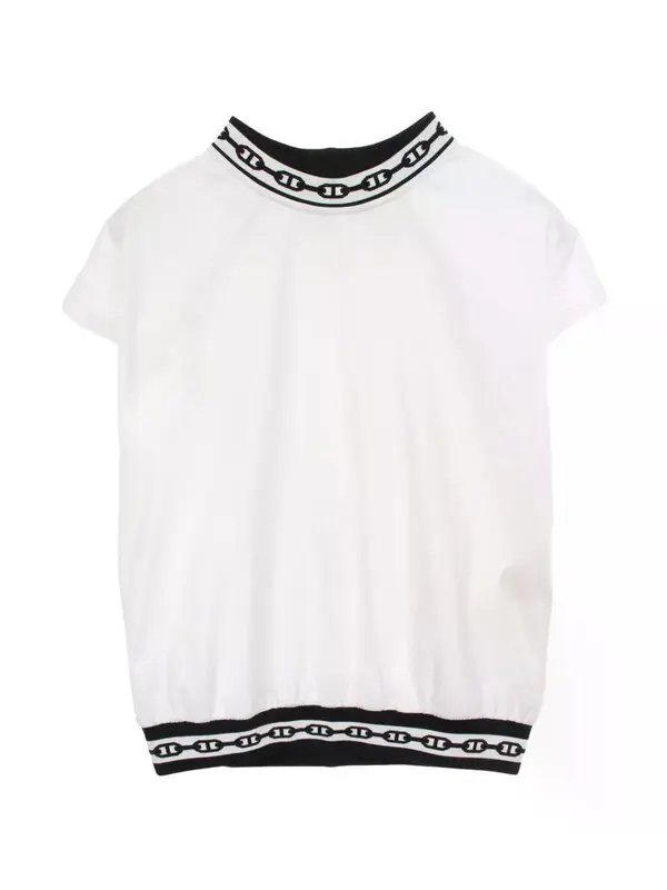 Hermès Cotton Chaîne D'ancre Print High Neck T-shirt - White