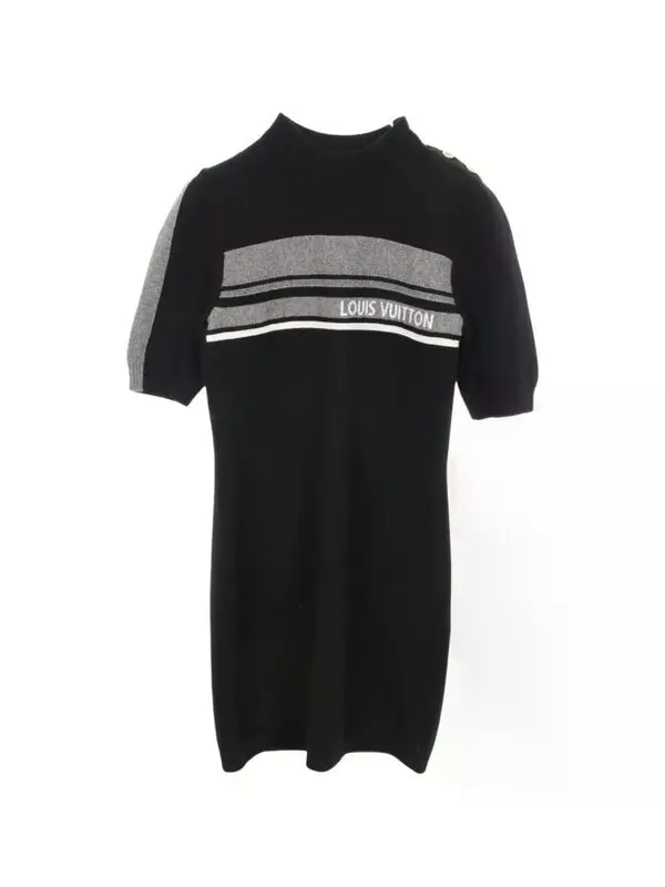 LOUIS VUITTON 2020s Intarsia Knit Mini Dress