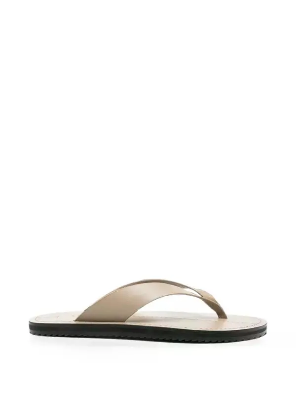 A.emery Flora Leather Thong Sandals - Neutrals