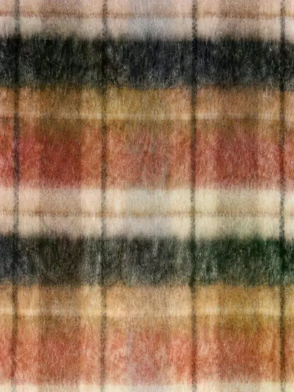 PIQUADRO Check-pattern Fringed Scarf