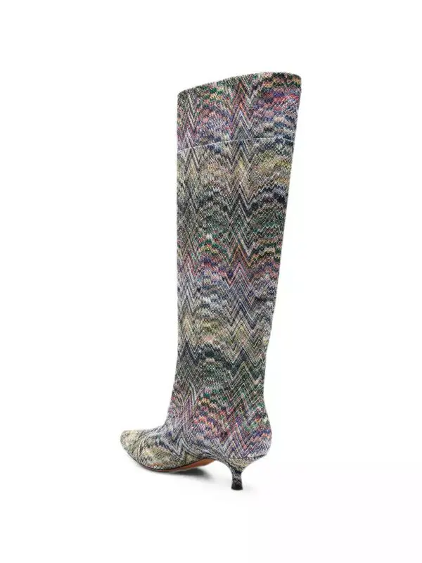 Missoni Zigzag-knit Kitten-heel Boots